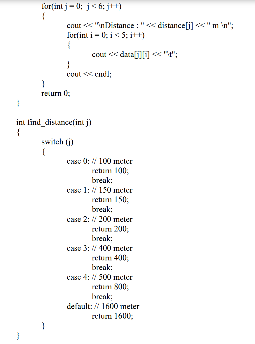 Solved /P9_1.cpp - This program will ask a runner for | Chegg.com