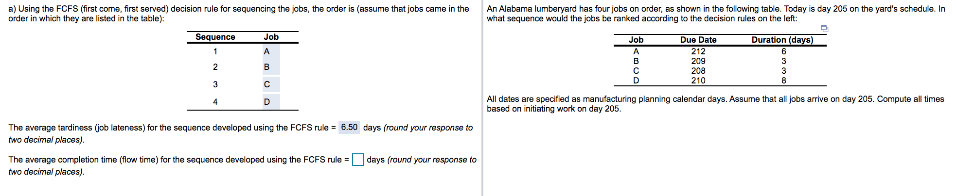Solved a) Using the FCFS (first come, first | Chegg.com