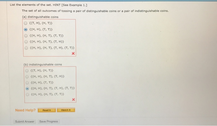 Solved List the elements of the set. HINT [See Example 1. | Chegg.com