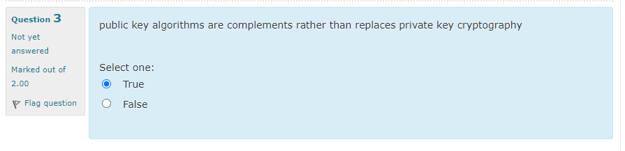 Solved public key algorithms are complements rather than | Chegg.com