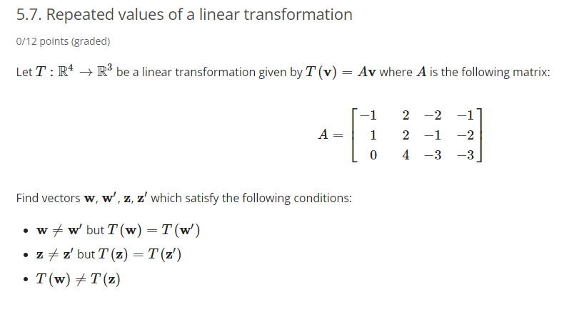 Solved Let T:R4→R3 be a linear transformation given by | Chegg.com