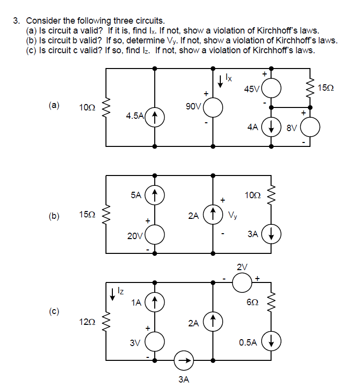 Solved 3. Consider the following three circuits. (a) Is | Chegg.com