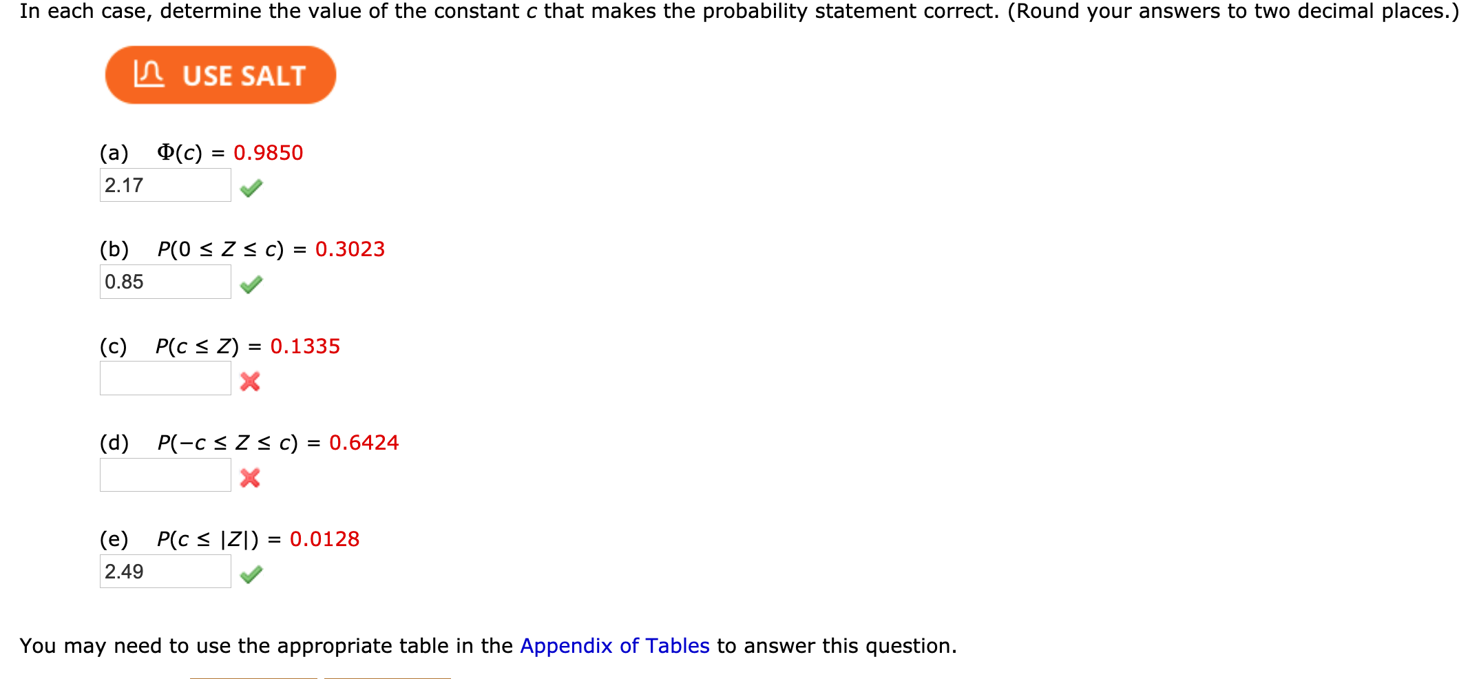Solved In each case, determine the value of the constant c | Chegg.com