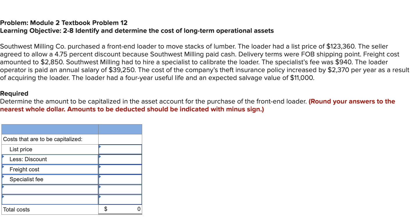 Solved Problem: Module 2 ﻿Textbook Problem 12Learning | Chegg.com