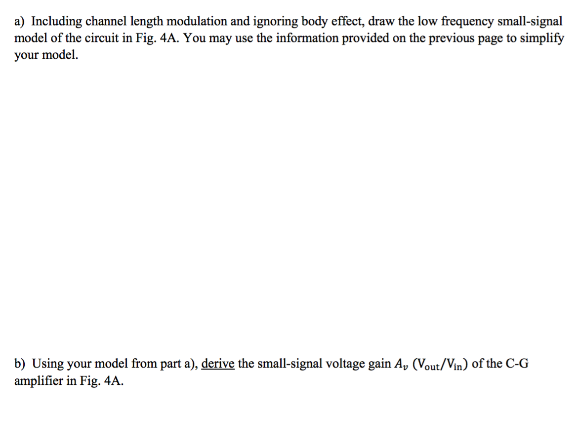 Solved Consider the common-gate (C-G) amplifier given in | Chegg.com