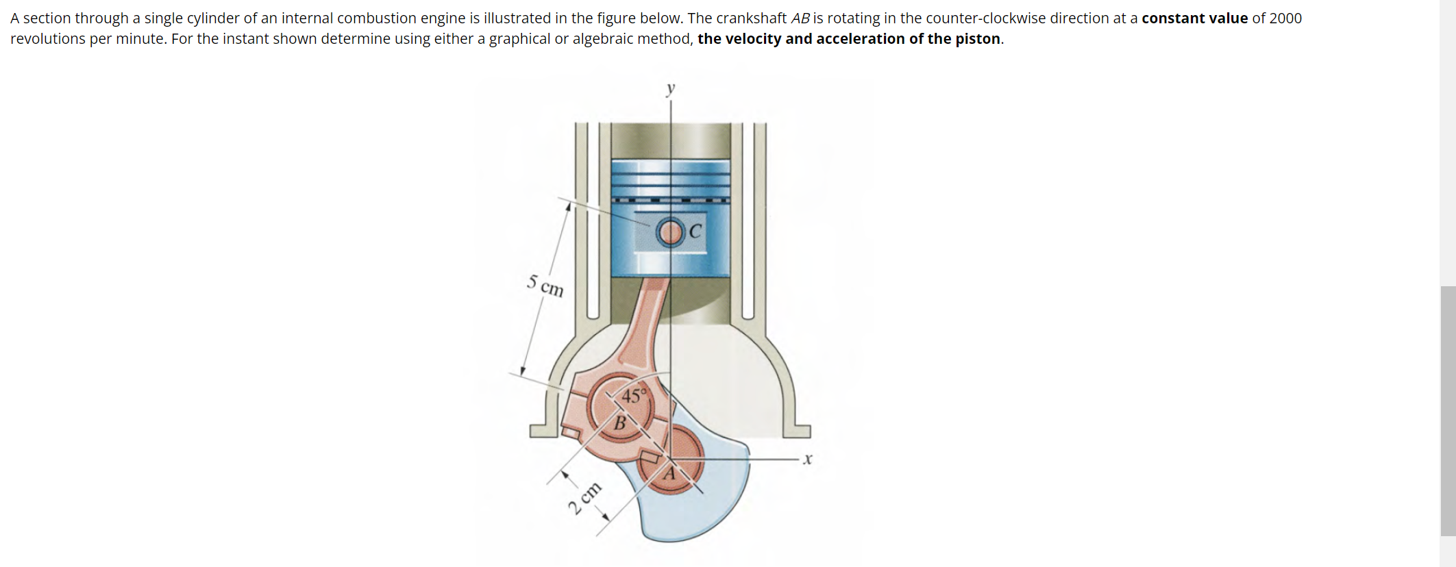 Solved A section through a single cylinder of an internal | Chegg.com