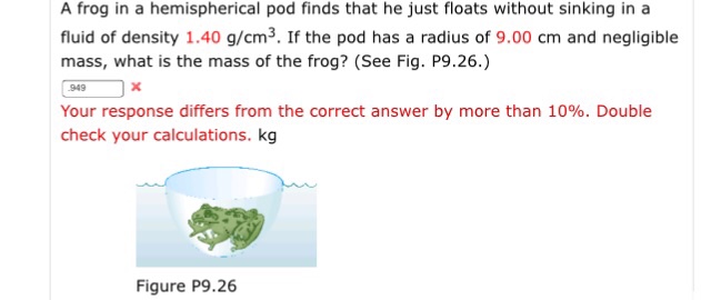 Solved A frog in a hemispherical pod finds that he just | Chegg.com