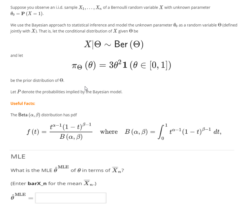 Solved Suppose you observe an i.i.d. sample X1,…,Xn of a | Chegg.com Solved Suppose you observe an i.i.d. sample X1,…,Xn of a | Chegg.com
