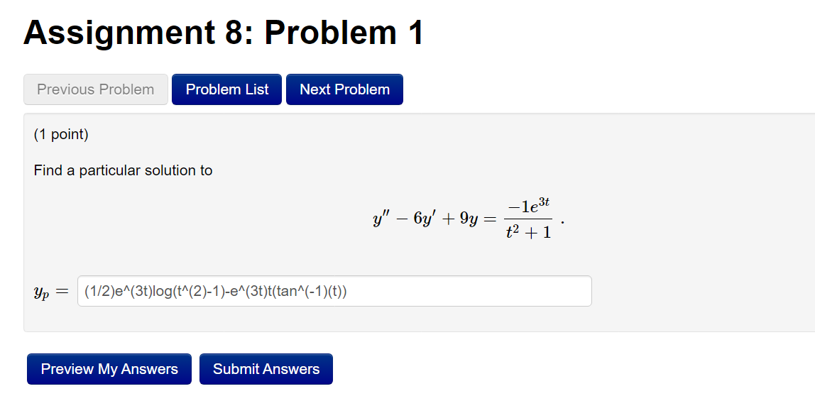 Solved Find a particular solution to | Chegg.com
