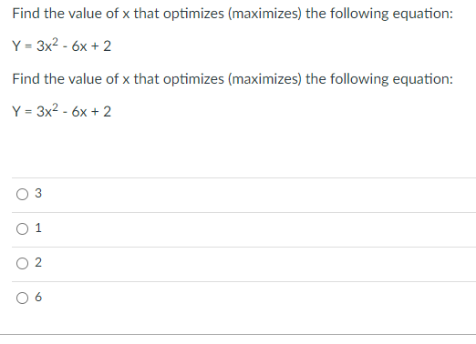 Solved Find the value of x that optimizes (maximizes the | Chegg.com