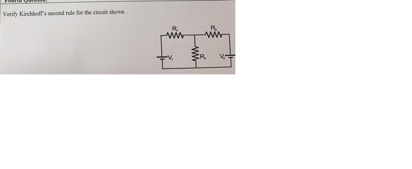 Solved Verify Kirchhoff's second rule for the circuit shown. | Chegg.com