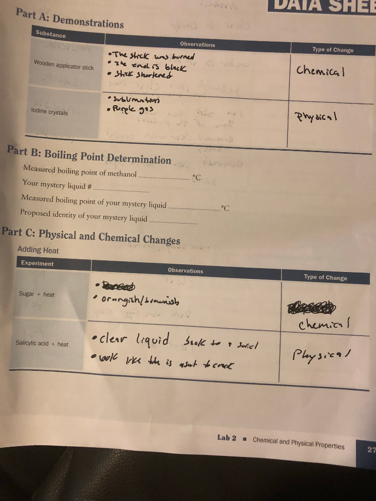 Solved Hello, Its from my chemistry lab. I am | Chegg.com