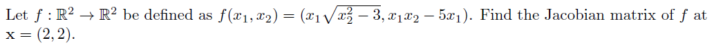Solved Let f:R^(2)rarrR^(2) be defined as | Chegg.com