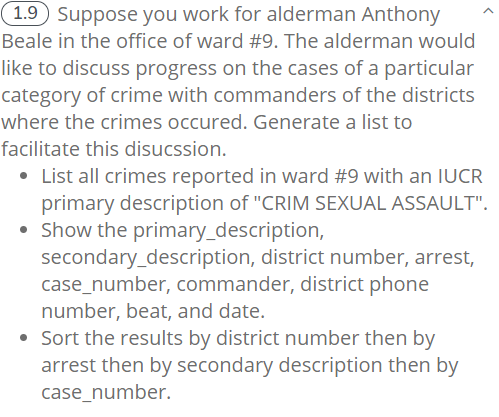 1.9 Suppose you work for alderman Anthony Beale in | Chegg.com