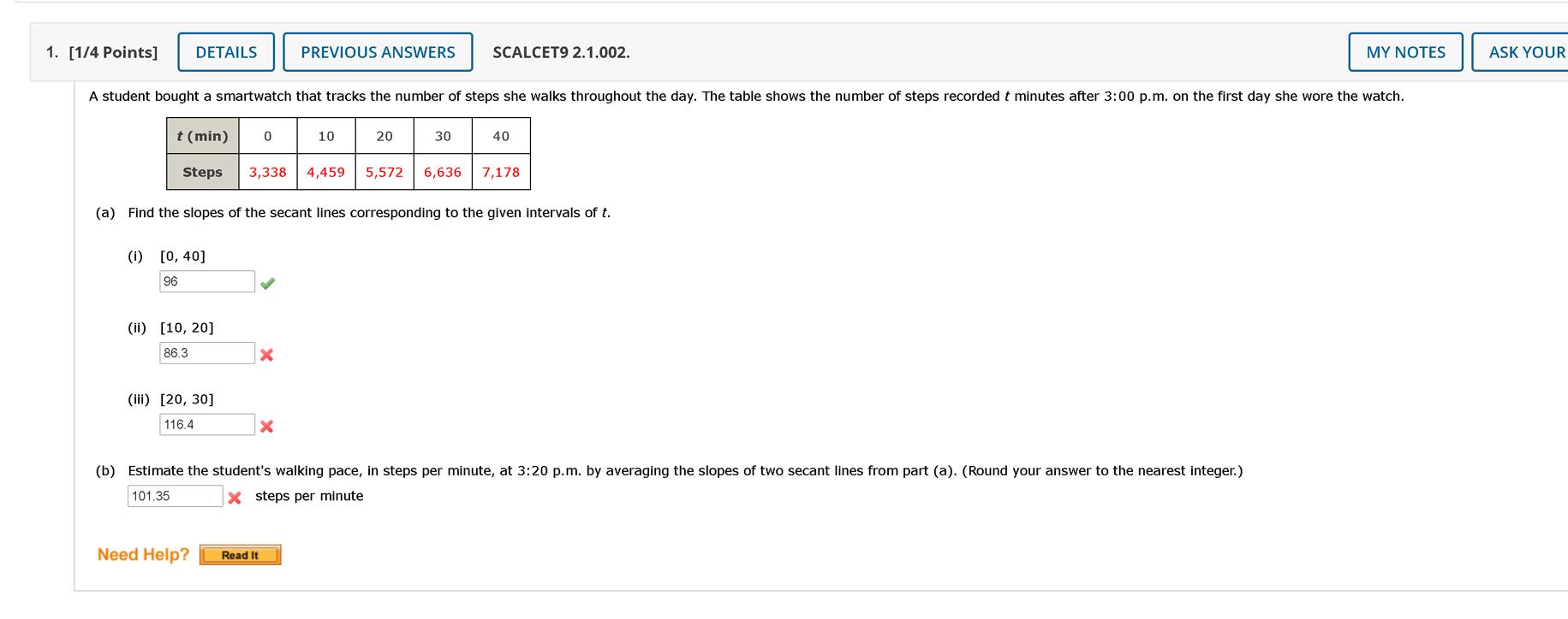 Solved 1. [1/4 Points] DETAILS PREVIOUS ANSWERS SCALCET9 | Chegg.com