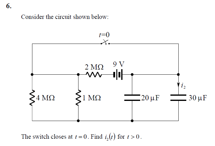 Solved Consider the circuit shown below: The switch closes | Chegg.com