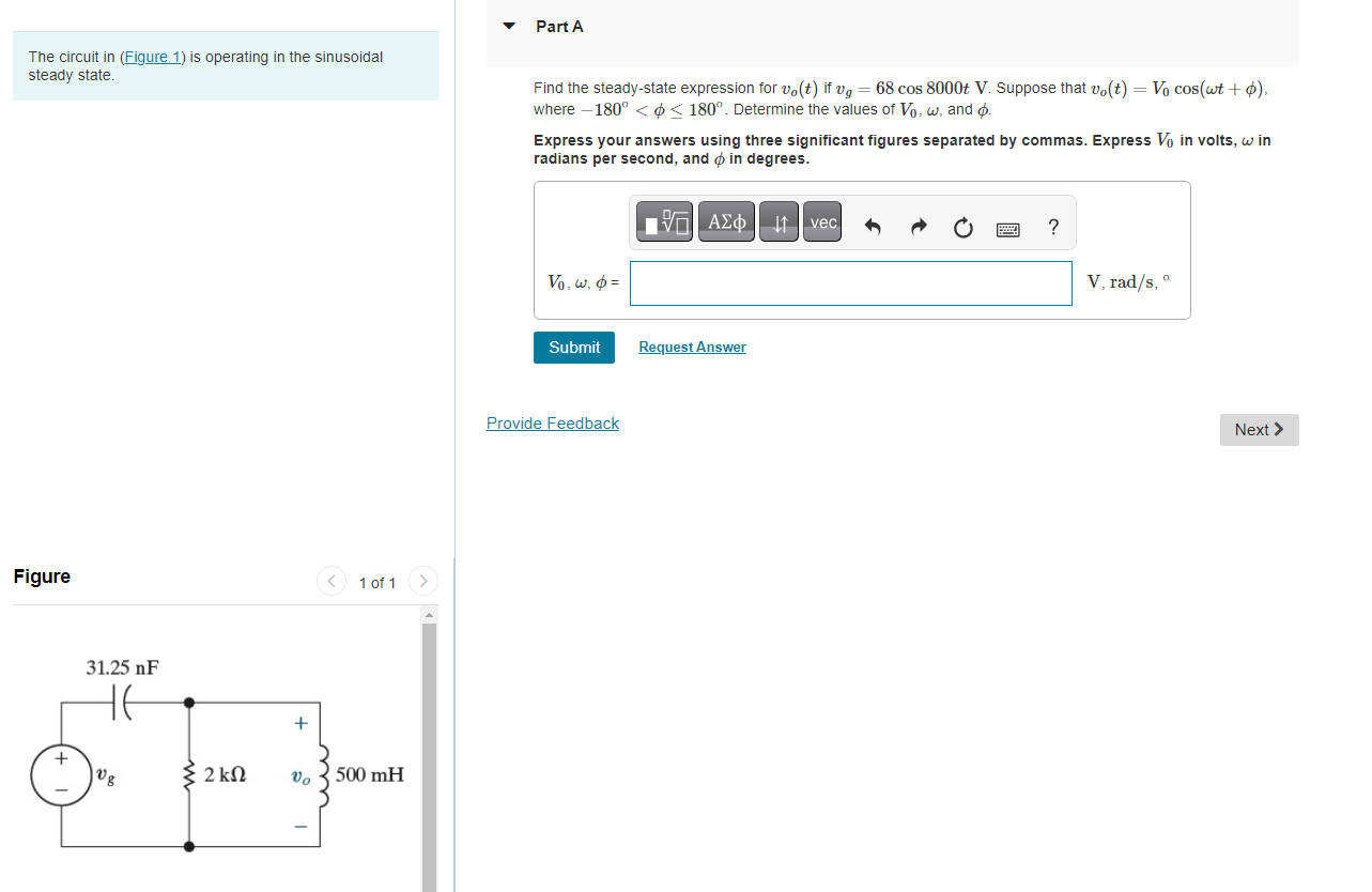 Solved The circuit in (Figure 1) is operating in the | Chegg.com