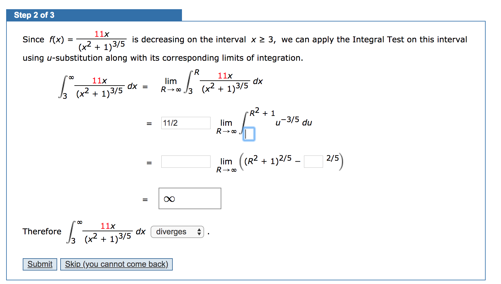 Solved Use The Integral Test To Determine Whether The