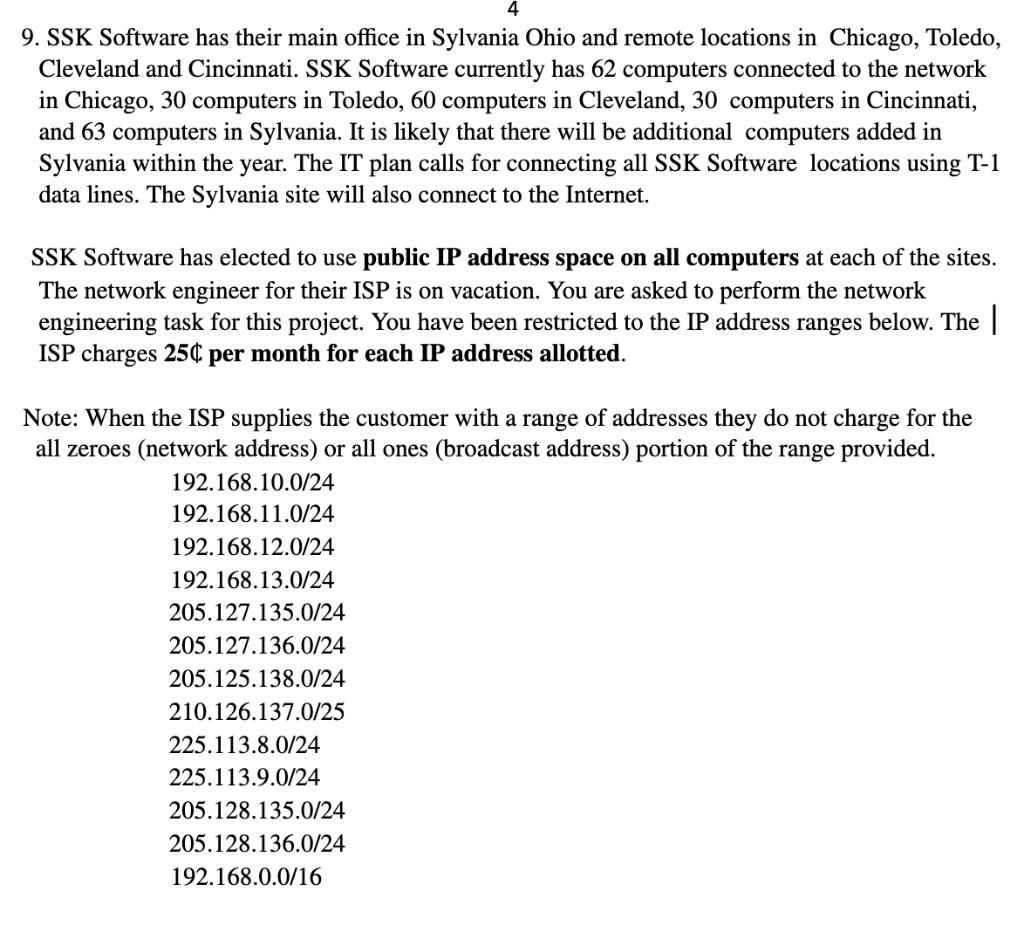 Solved 9. SSK Software has their main office in Sylvania | Chegg.com