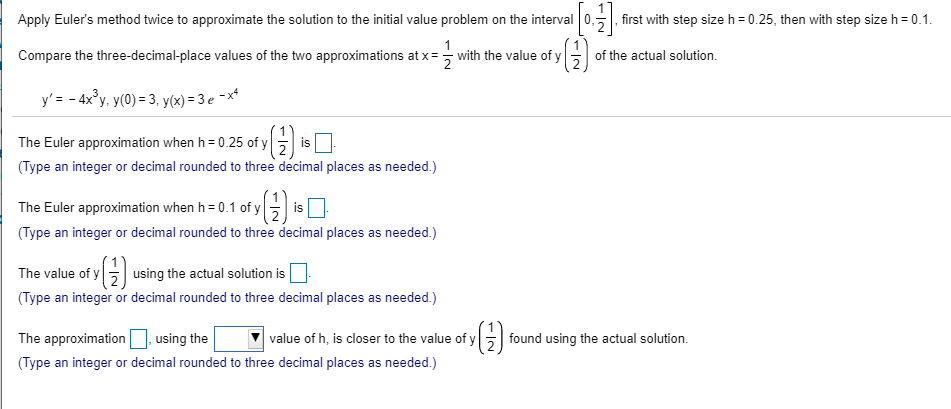 Solved Apply Euler S Method Twice To Approximate The