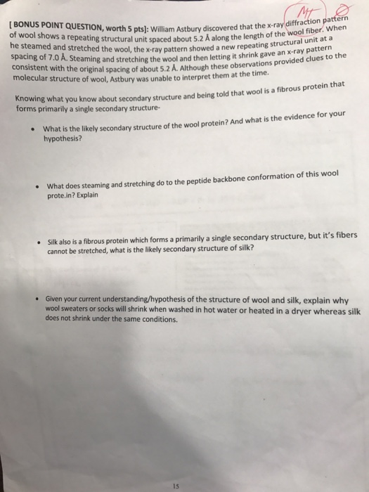 Solved BONUS POINT QUESTION, worth 5 pts): William Astbury | Chegg.com