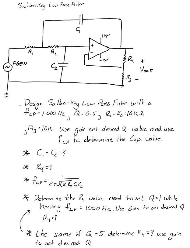 Sallen Key Law Pass Filter - Design Sallen-Key Lcw | Chegg.com