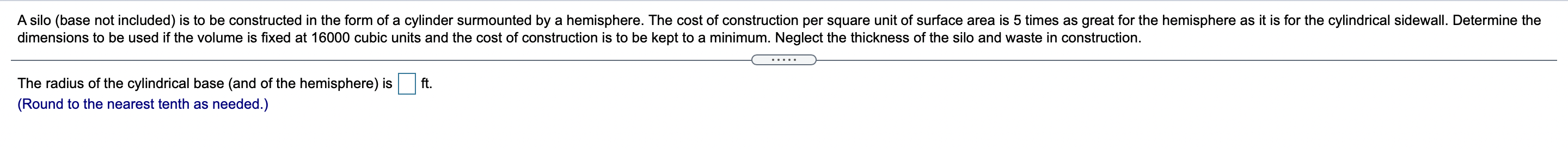 Solved A silo (base not included) is to be constructed in | Chegg.com