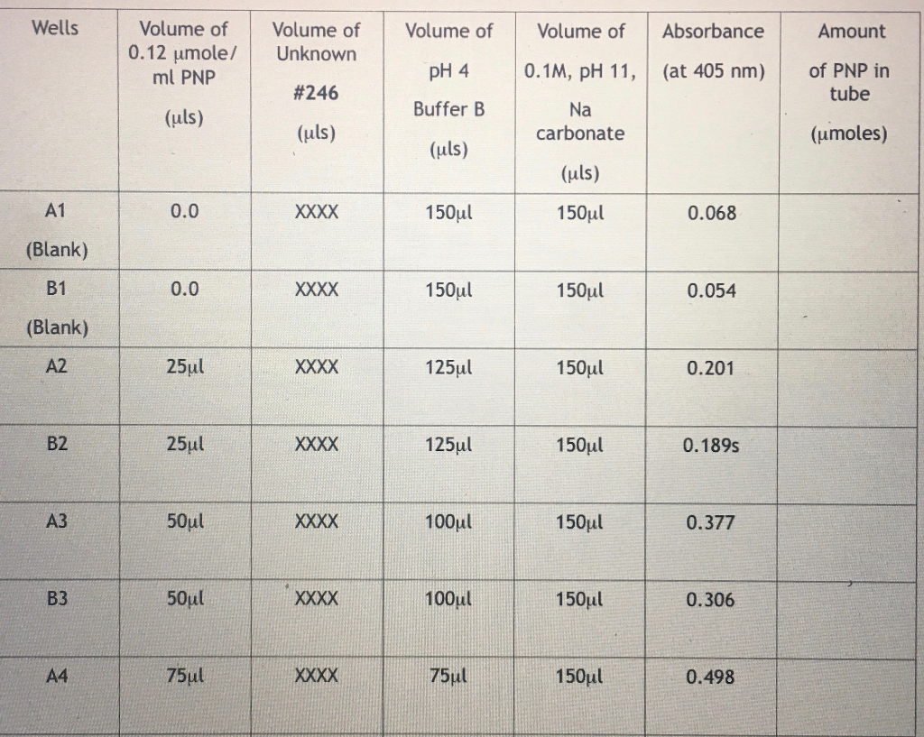 Solved How to calculate the amount of PNP in the tube with | Chegg.com