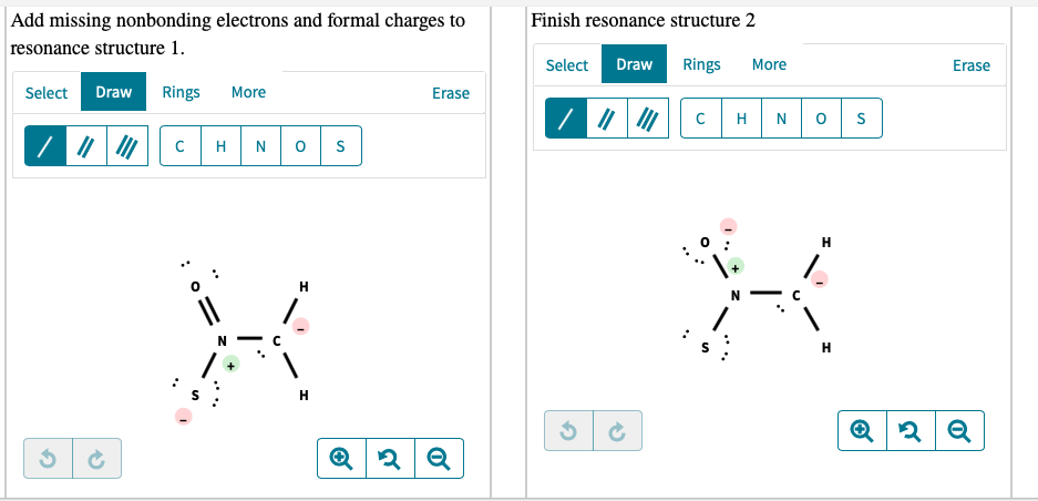 Solved Finish resonance structure 2 Add missing nonbonding | Chegg.com