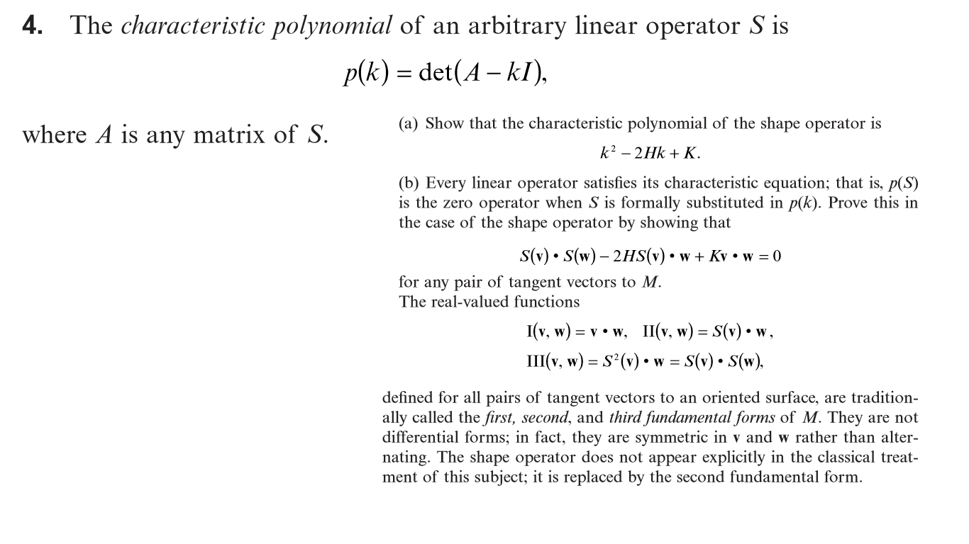 4. The characteristic polynomial of an arbitrary | Chegg.com