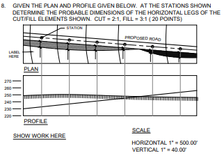Solved & GIVEN THE PLAN AND PROFILE GIVEN BELOW. AT THE | Chegg.com