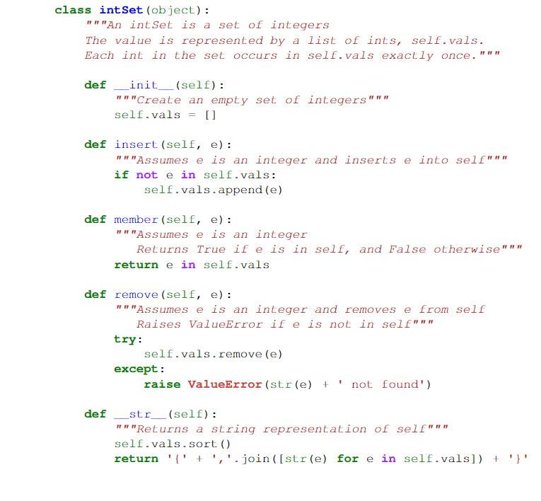 Solved Class Int Set Object An Intset Is A Set Of 3984