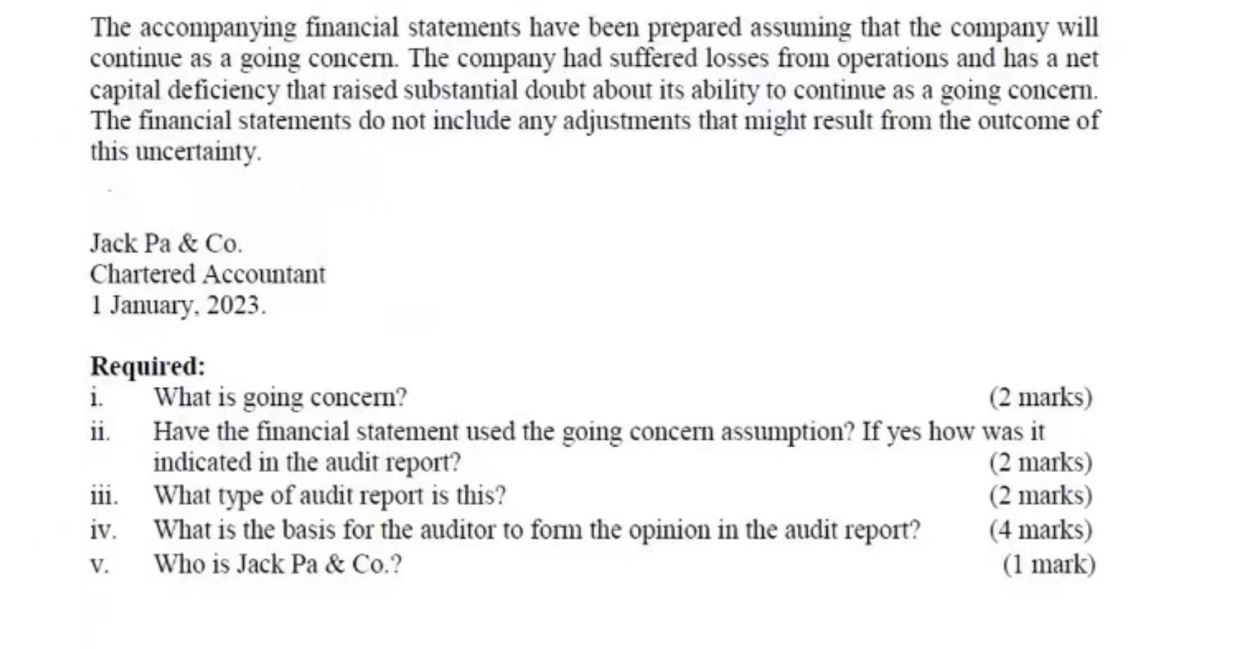 Solved Question 3 To The Board Of Directors And Chegg