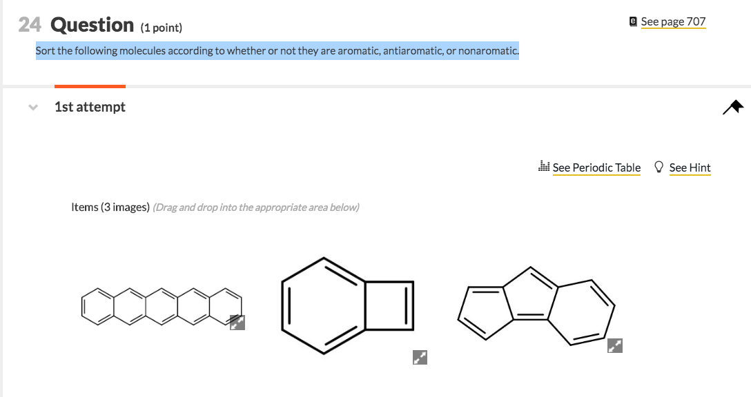 Solved Sort the following molecules according to whether or | Chegg.com