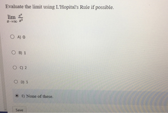 Solved Evaluate the limit using L'Hopital's Rule if | Chegg.com Solved Evaluate the limit using L'Hopital's Rule if | Chegg.com