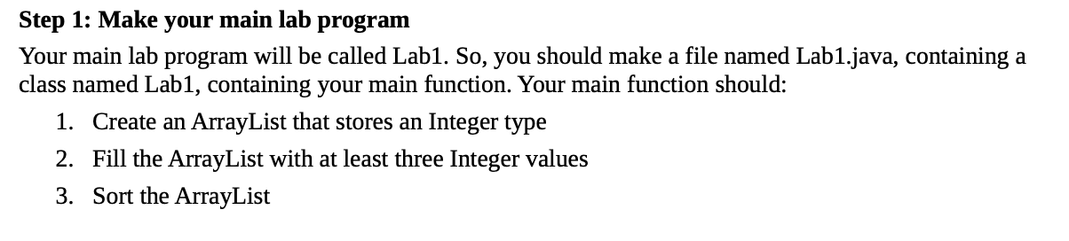 Solved Step 1: Make your main lab program Your main lab | Chegg.com