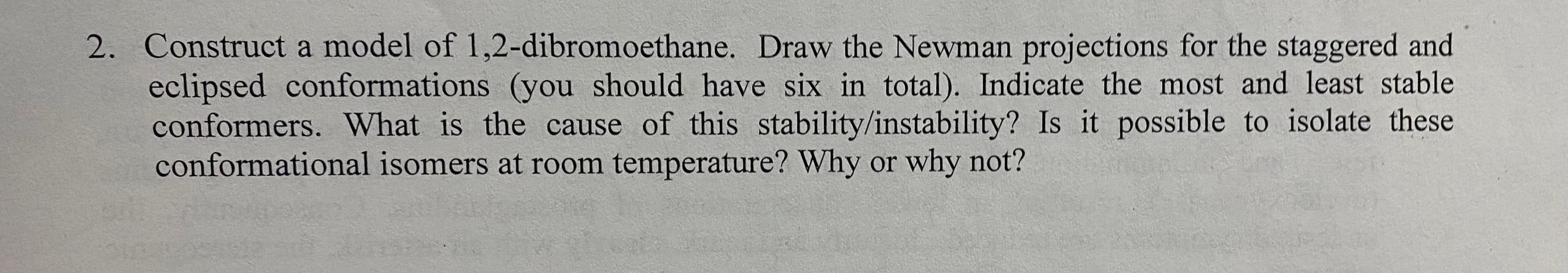 Solved Part B: Molecular Models 1. Construct models of | Chegg.com