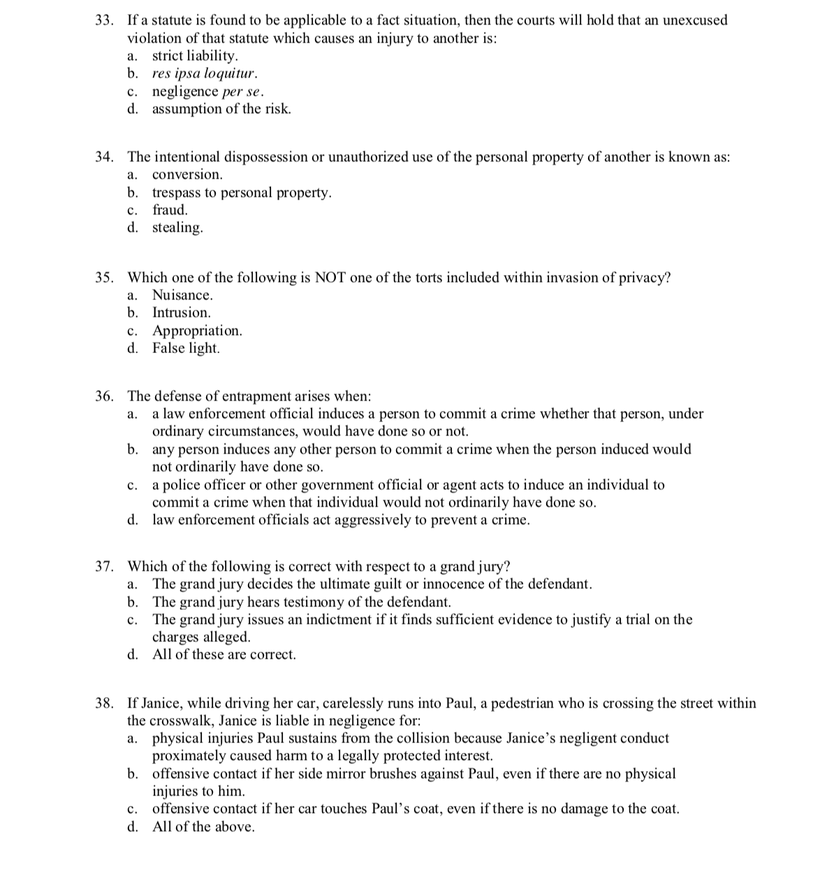 Solved 33. If a statute is found to be applicable to a fact | Chegg.com