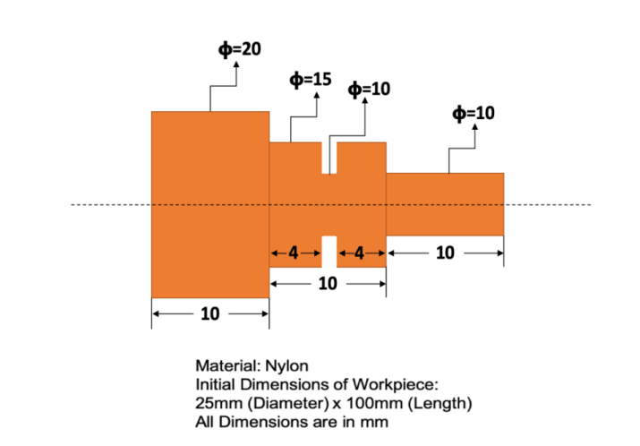 Solved Write G-code to manufacture the workpiece Material: | Chegg.com