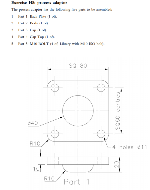 Solved Please, draw the following assembly in 3D | Chegg.com