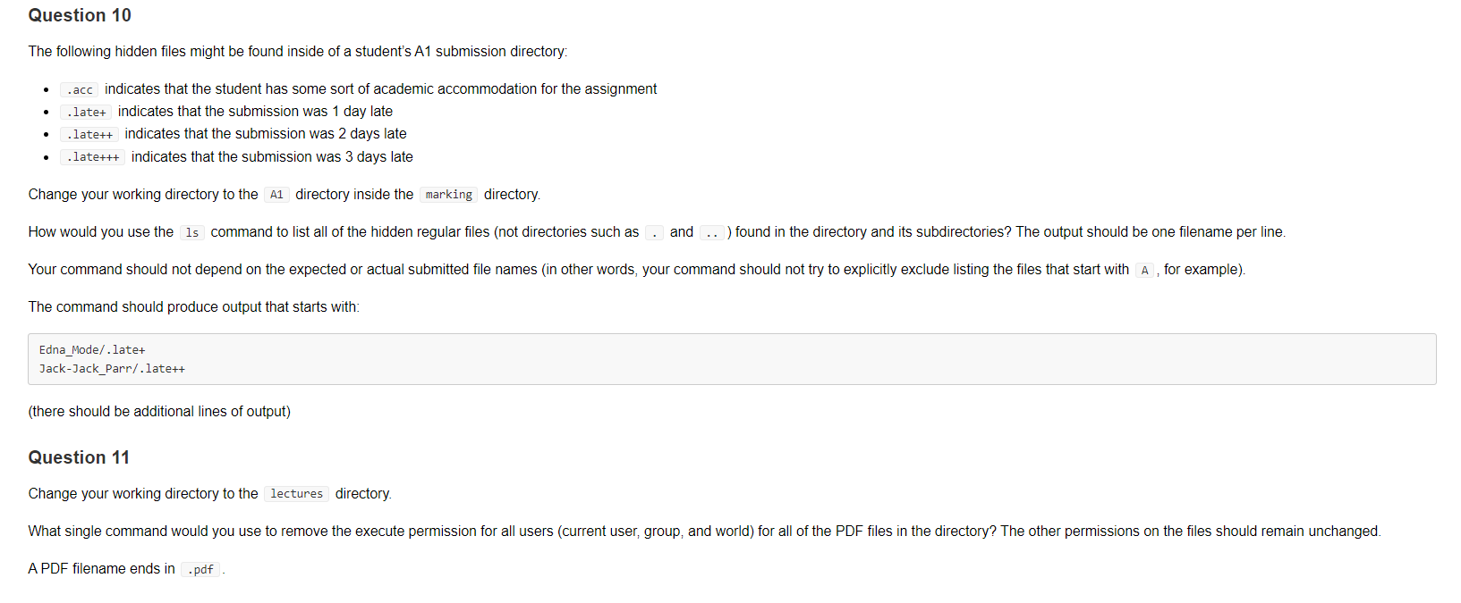 Solved CISC220 Assignment 1: Bash commands, redirection, | Chegg.com
