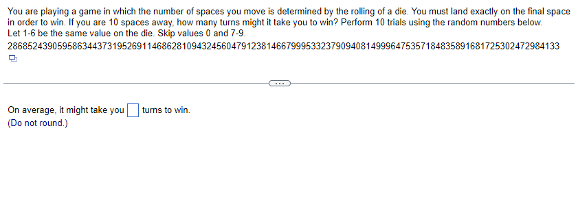 Solved You are playing a game in ﻿which the number of | Chegg.com
