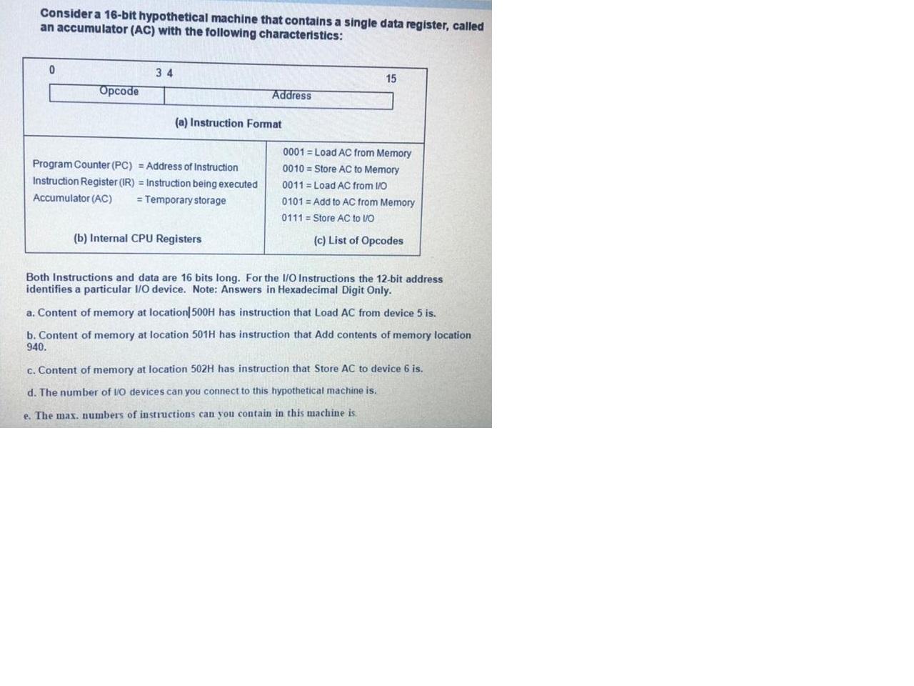 Solved Consider a 16-bit hypothetical machine that contains | Chegg.com