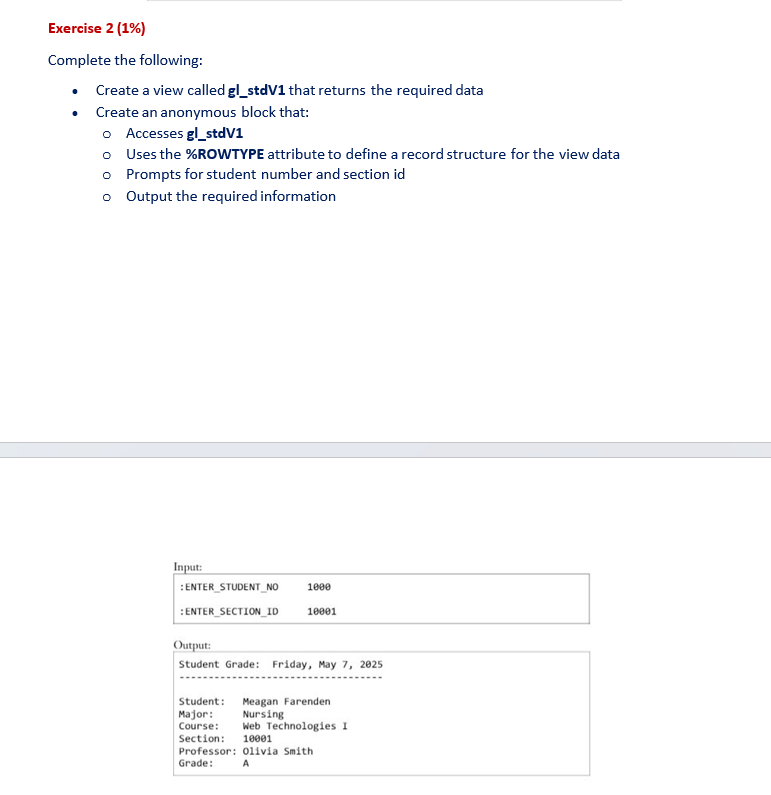 Solved Complete the following: - Create a view called | Chegg.com