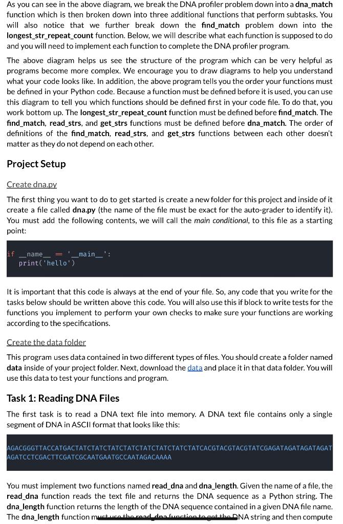 Solved PROJECT 3 DNA PROFILER Please Help with this | Chegg.com