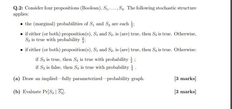 Q1 S And S Are Boolean Propositions With 