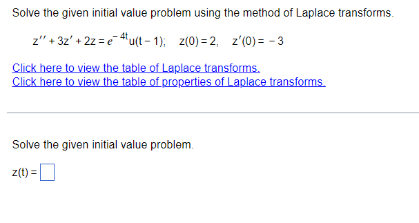 Solved Solve the given initial value problem using the | Chegg.com