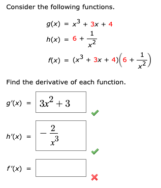Solved Consider the following functions. = h(x) = 6 + g(x) = | Chegg.com