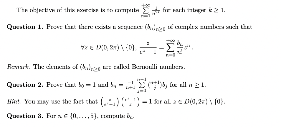 Solved The objective of this exercise is to compute | Chegg.com