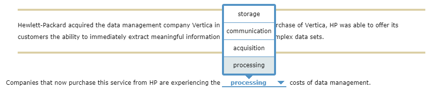 Solved Figuring out cost-effective ways to acquire, process, | Chegg.com
